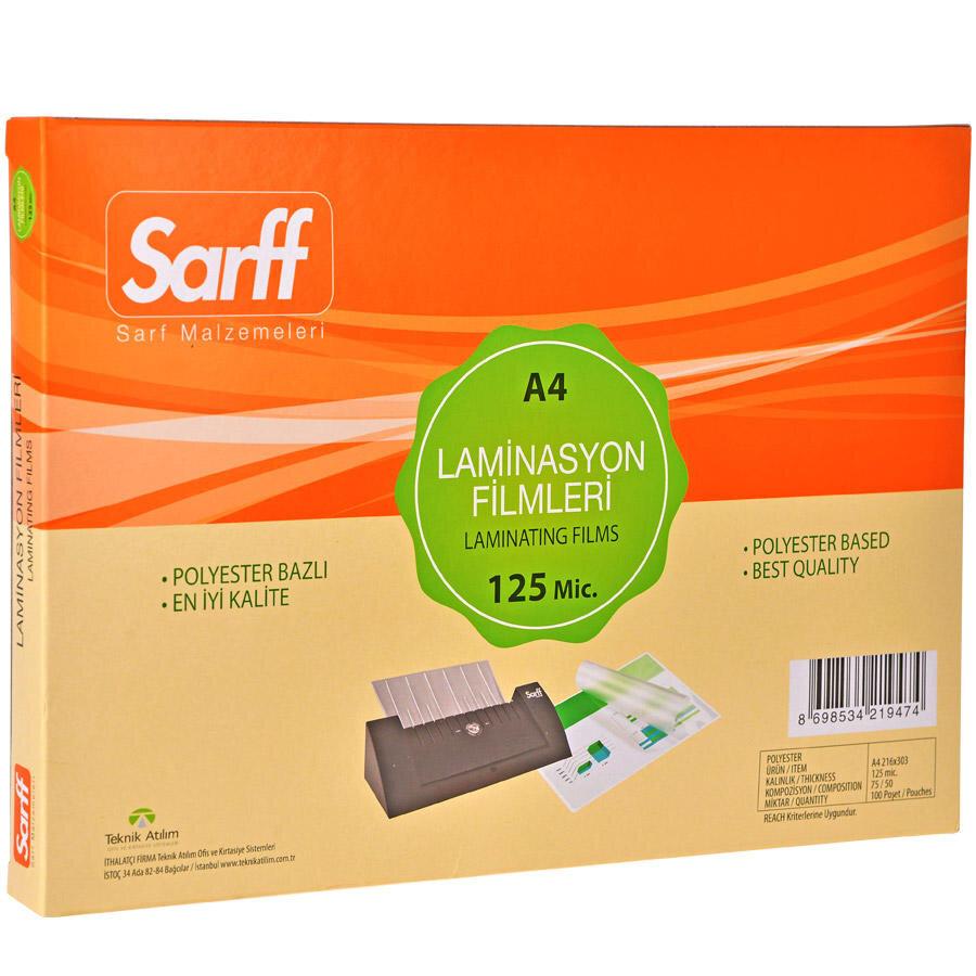Sarff Laminasyon Filmi 125 Mikron A4 100’lü Kutu - Premier Tedarik ...